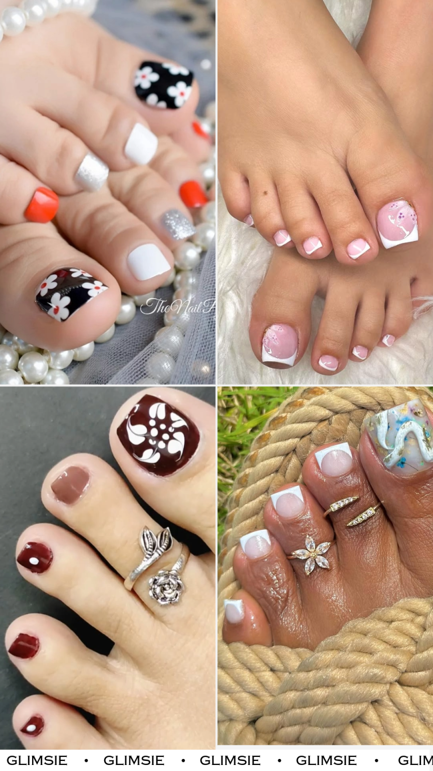 20 Chic Toe Nail Ideas That Make Every Step Stylish - Glimsie