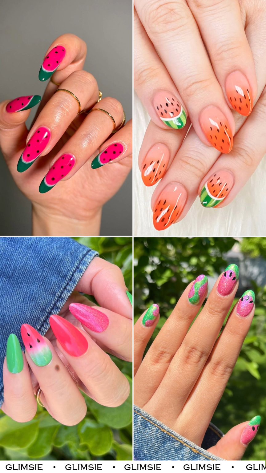 16 Unique Watermelon Nail Ideas That Will Brighten Up Any Look - Glimsie