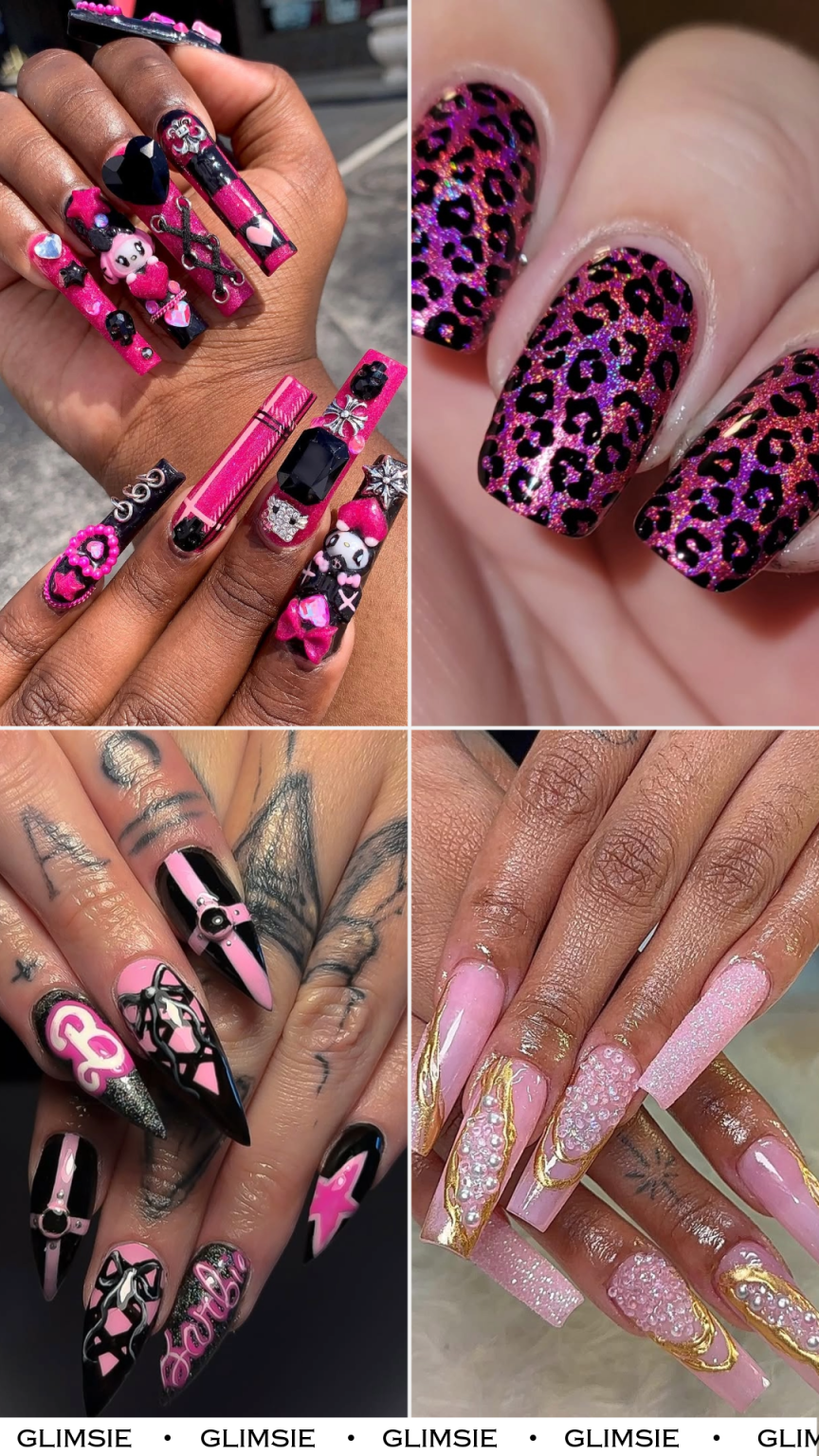 17 Goth Barbie Nail Ideas That Say “Haunted, But Make It Hot” - Glimsie