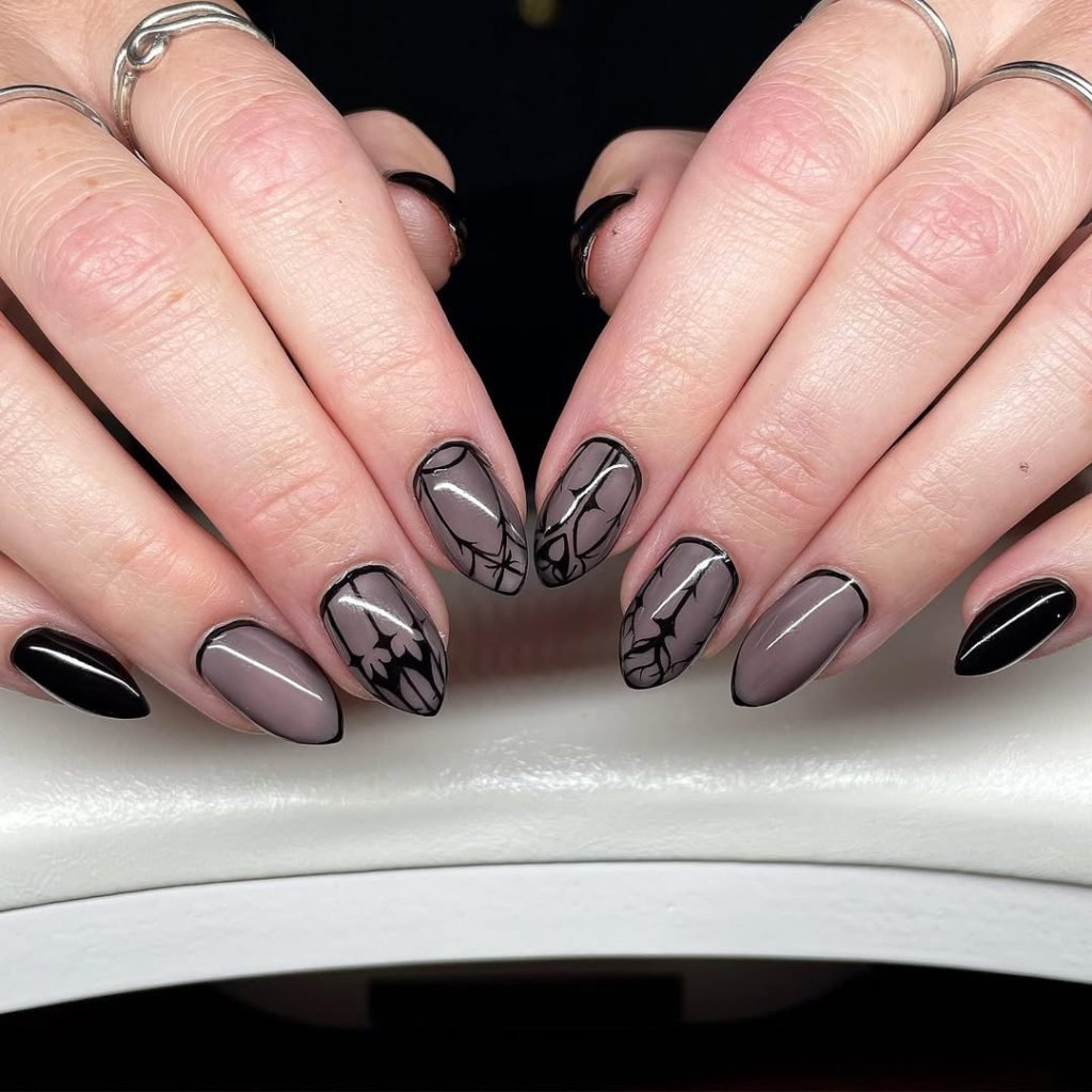17 Luxe Goth Nail Ideas That Prove Darkness Can Dazzle - Glimsie