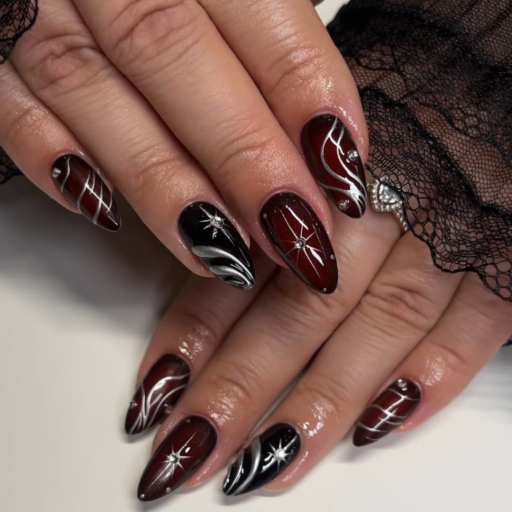 17 Luxe Goth Nail Ideas That Prove Darkness Can Dazzle - Glimsie