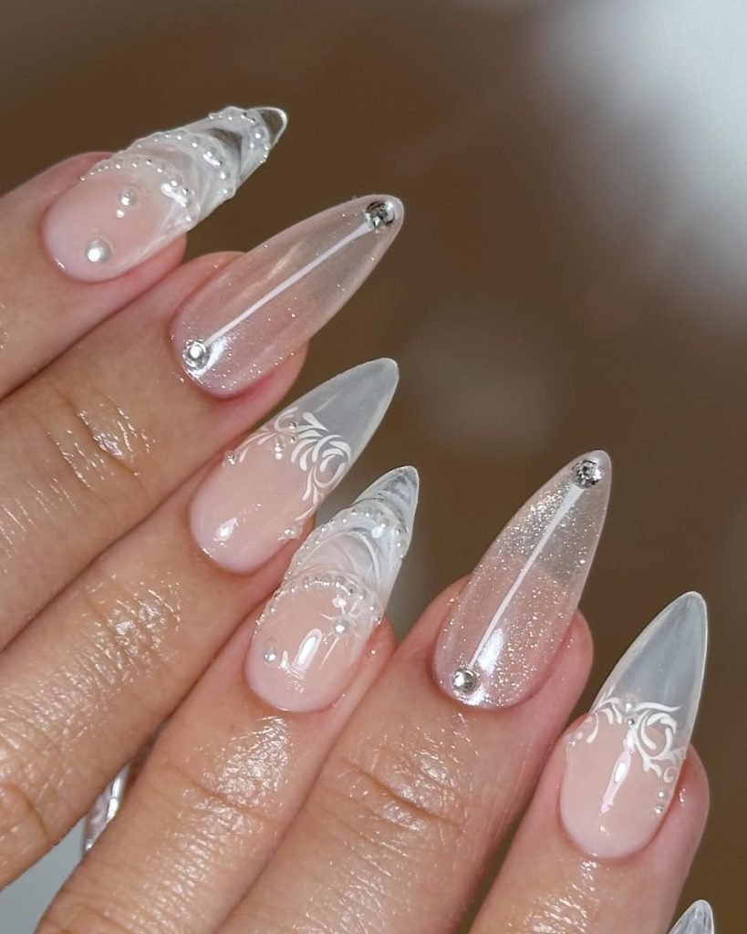 20 Fancy Wedding Nail Ideas That Prove Simple Can Be Stunning - Glimsie