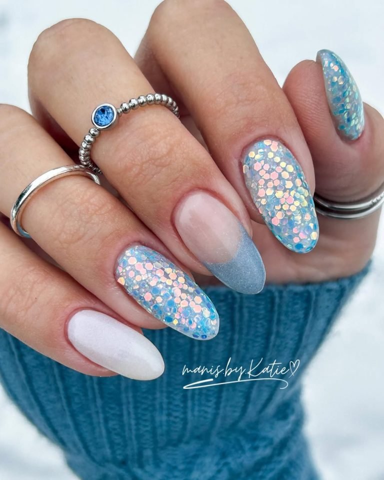 26 Icy Blue Nail Ideas So Cool They’ll Outshine the Snow - Glimsie