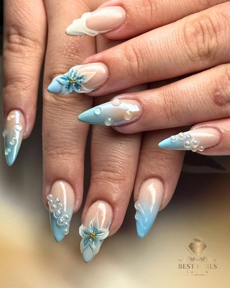26 Icy Blue Nail Ideas So Cool They’ll Outshine the Snow - Glimsie