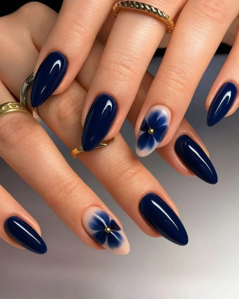 24 Navy Blue Wedding Nail Ideas So Gorgeous You’ll Regret Not Saving ...