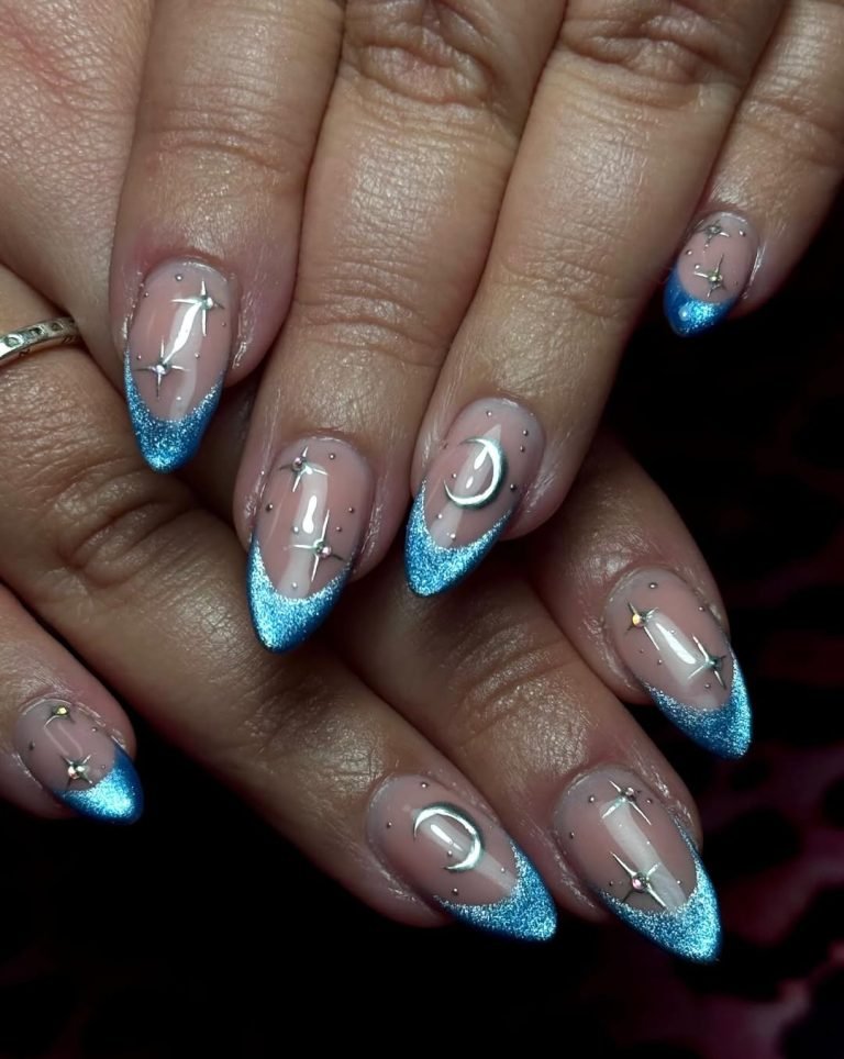 26 Icy Blue Nail Ideas So Cool They’ll Outshine the Snow - Glimsie