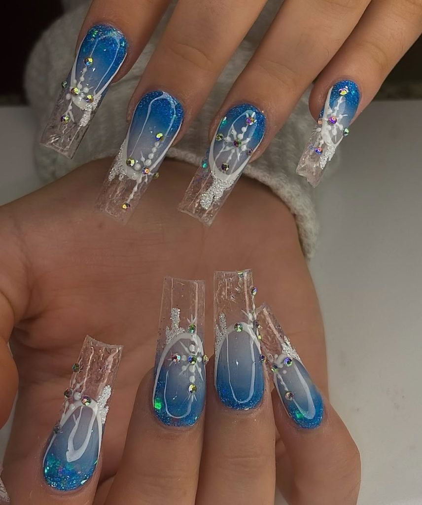 26 Icy Blue Nail Ideas So Cool They’ll Outshine the Snow - Glimsie