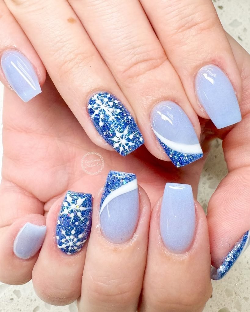 26 Icy Blue Nail Ideas So Cool They’ll Outshine the Snow - Glimsie