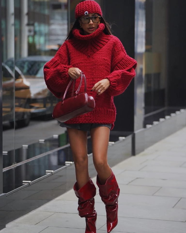 21 Red Sweater Outfit Ideas That Instantly Warm Up Your Look - Glimsie