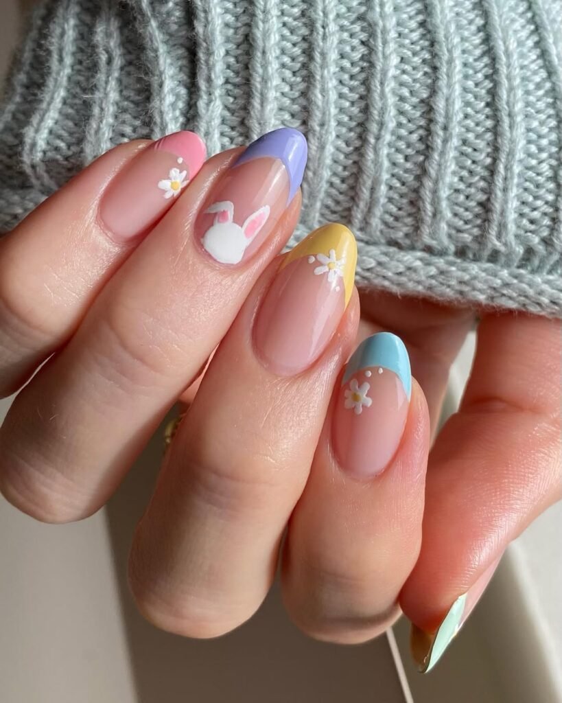 26 Easter French Tip Nail Ideas Inspiring the Prettiest Springtime ...